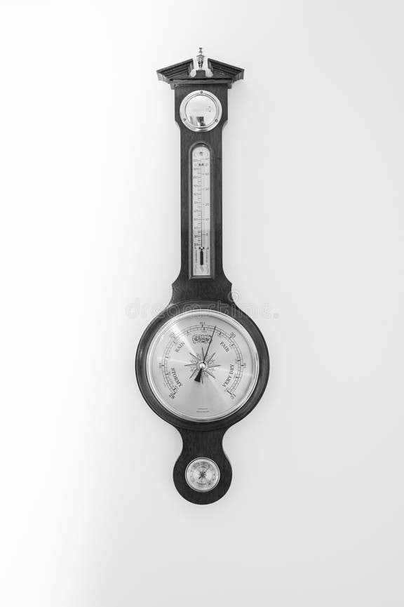 Aneroid barometer stock image. Image of scientific, black - 363051733