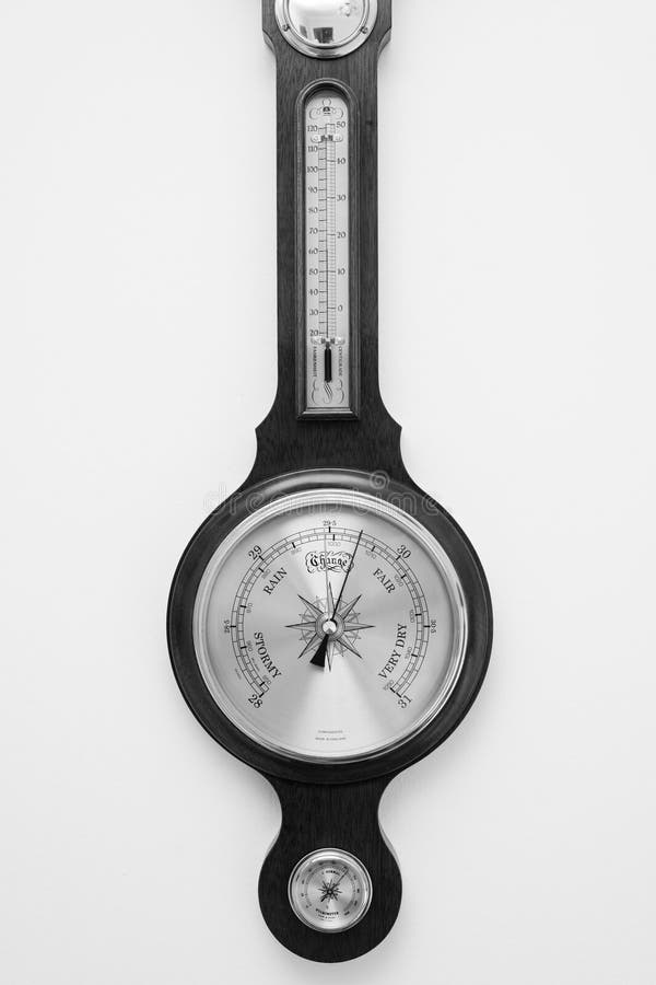 Aneroid barometer stock image. Image of monochrome, weather - 363051797