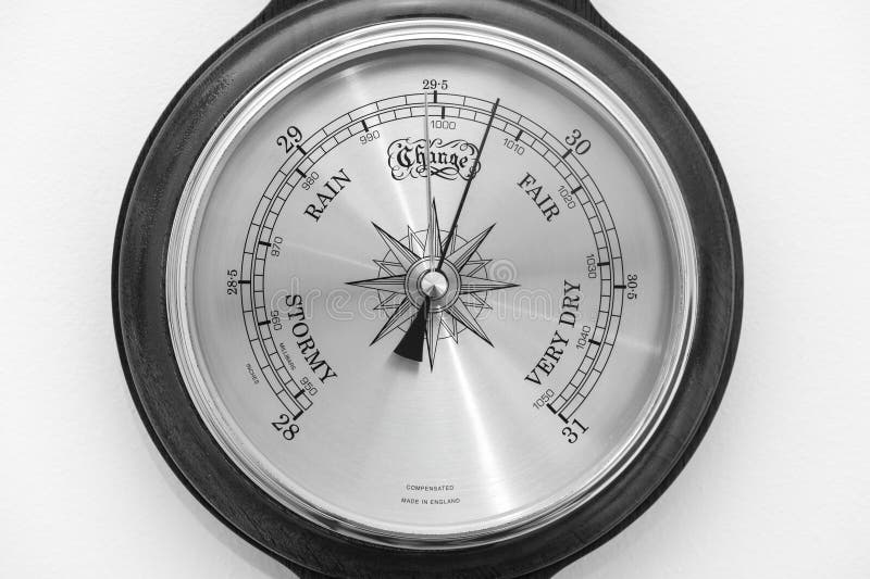 Aneroid barometer stock photo. Image of wall, scientific - 363052092