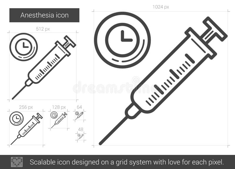 Anesthesia Line Icons. Anaesthetic Department. Health Center. Vector ...