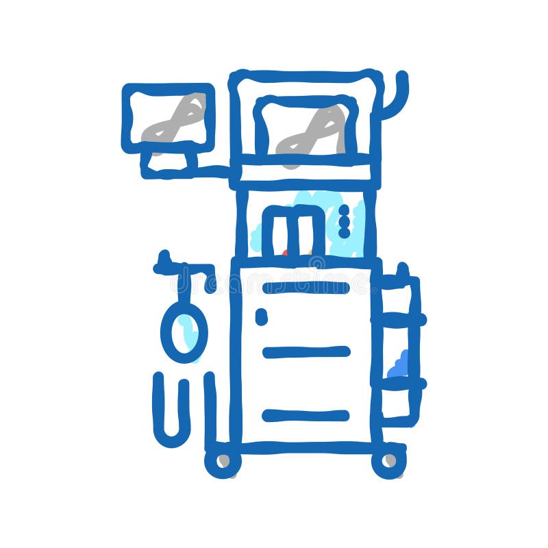 Anesthesia Machine Icon Doodle Illustration Stock Illustration ...