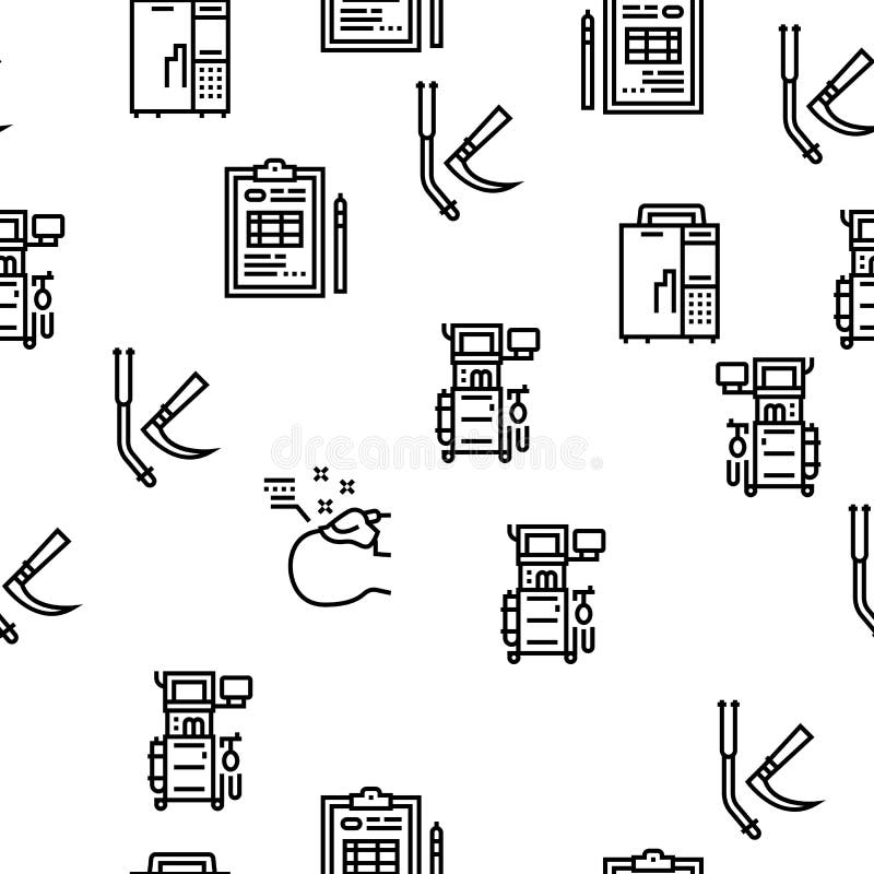 Anesthesiologist Tool Vector Seamless Pattern Stock Vector ...
