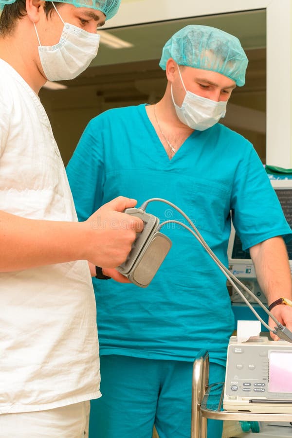 Anesthesiologists in the Operating Room before Surgery. Stock Photo ...