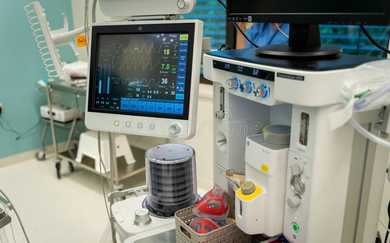 Anesthetic Machine. Apparatus for Anesthesia. Operating Apparatus Stock ...