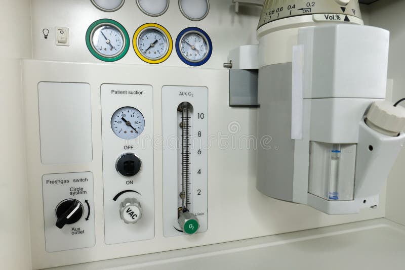 An Anesthetic Machine in the Operation Room Stock Image - Image of ...