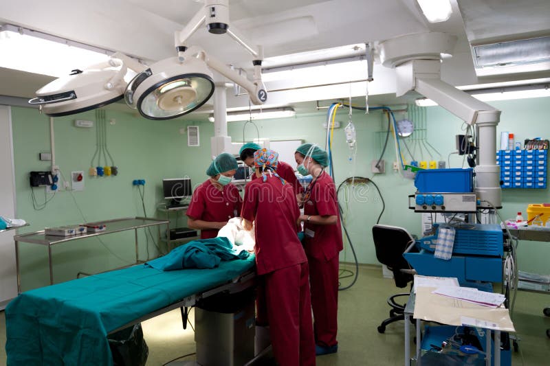 Anesthetic Team Preparing Patient Stock Photo - Image of hospital ...