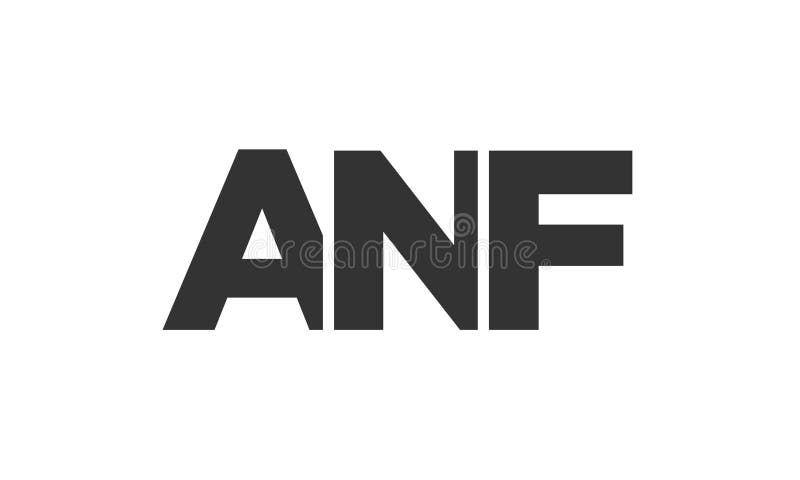 ANF Logo Design Template with Strong and Modern Bold Text. Initial ...
