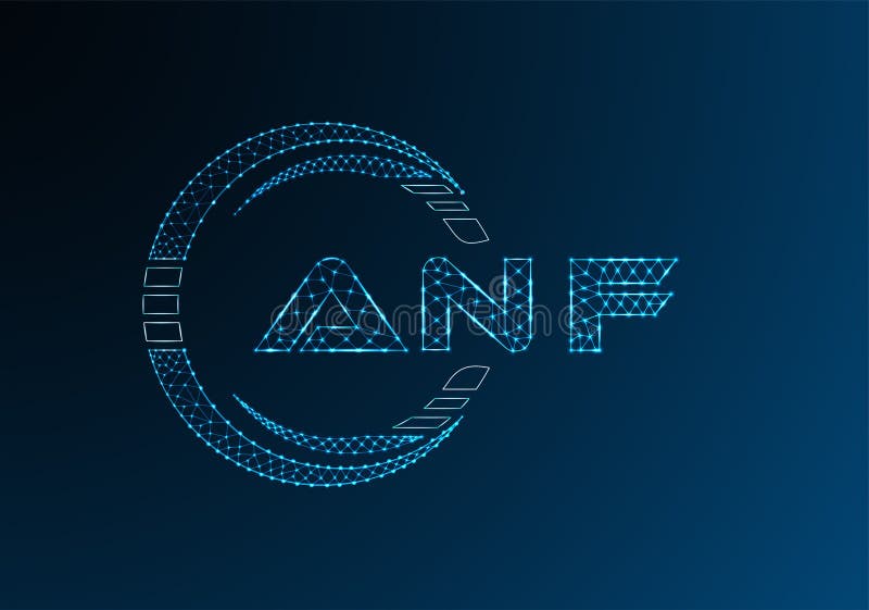 ANF Low Poly Letter Logo Vector Design. Stock Illustration ...