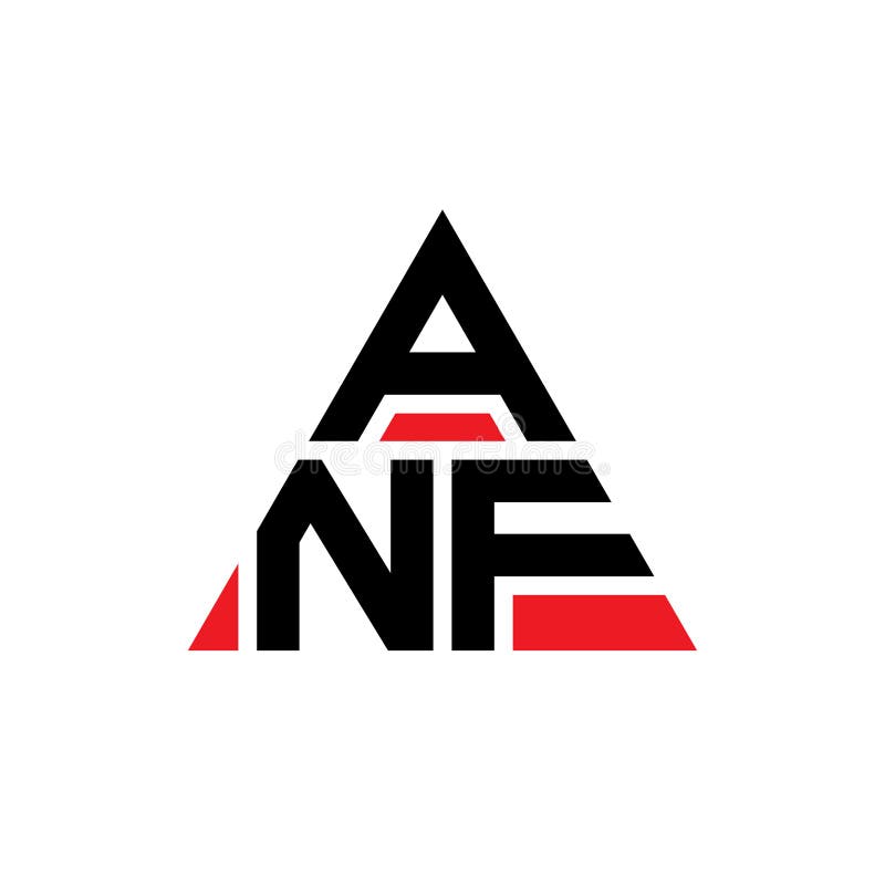 ANF Triangle Letter Logo Design with Triangle Shape. ANF Triangle Logo ...
