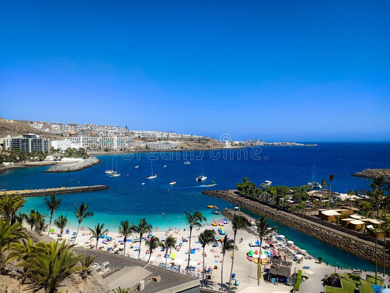 Anfi de mar stock image. Image of marina, resort, port - 253814675