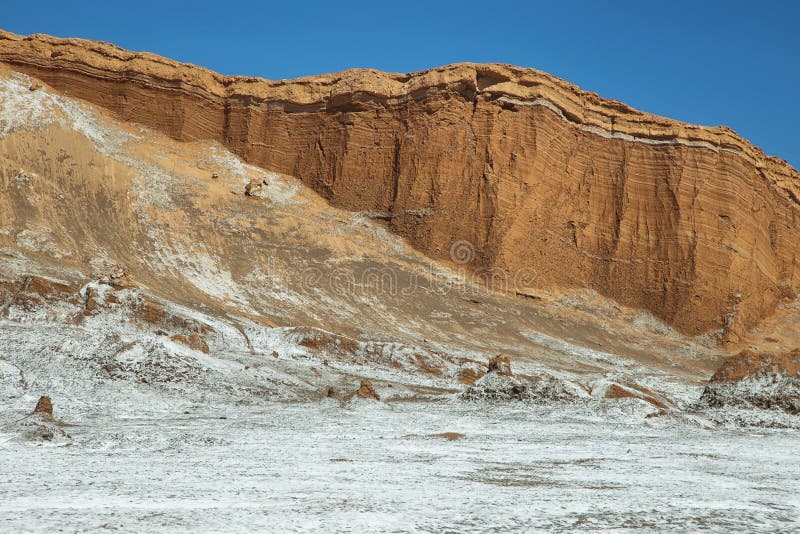 Anfiteatro No Vale Da Lua, Deserto De Atacama, O Chile Foto de Stock ...