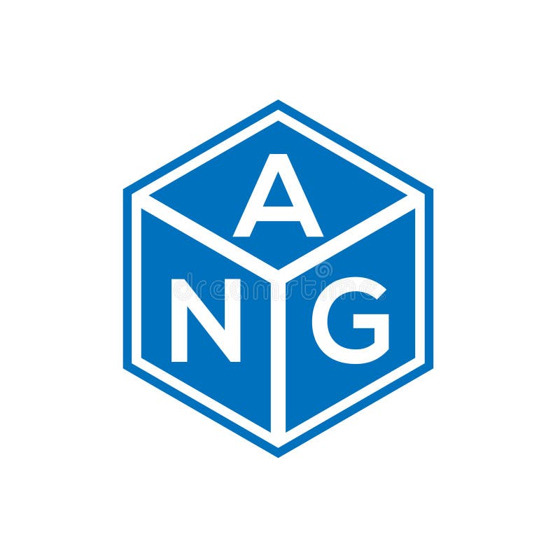 ANG Letter Logo Design on Black Background. ANG Creative Initials ...