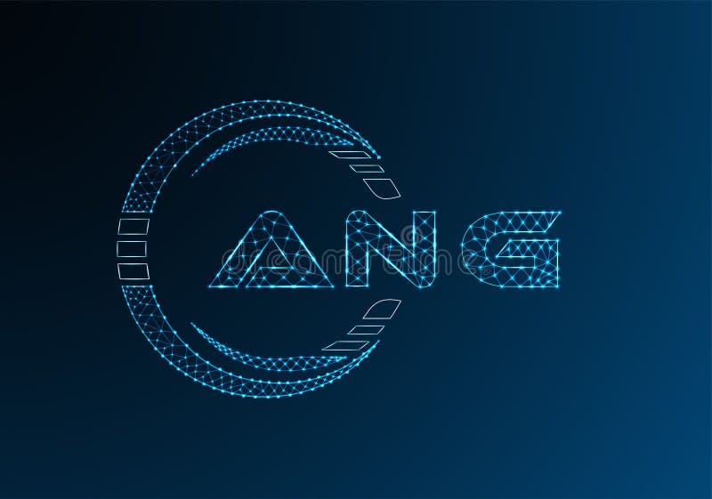 ANG Low Poly Letter Logo Vector Design. Stock Illustration ...