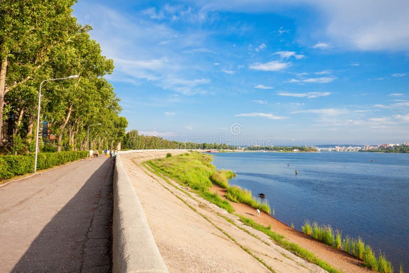 Angara river in Irkutsk stock image. Image of cityscape - 80405773
