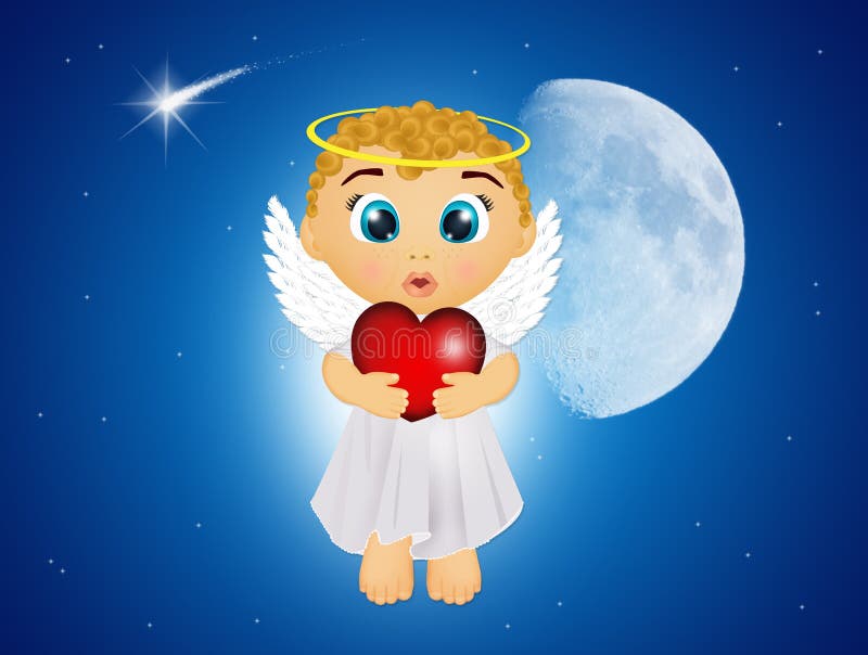 Ange Avec Le Coeur Stock Illustrations, Vecteurs, & Clipart – (4,569 ...