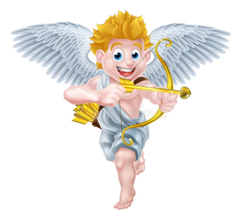 Cupidon Angel Cartoon De Valentines Illustration de Vecteur ...