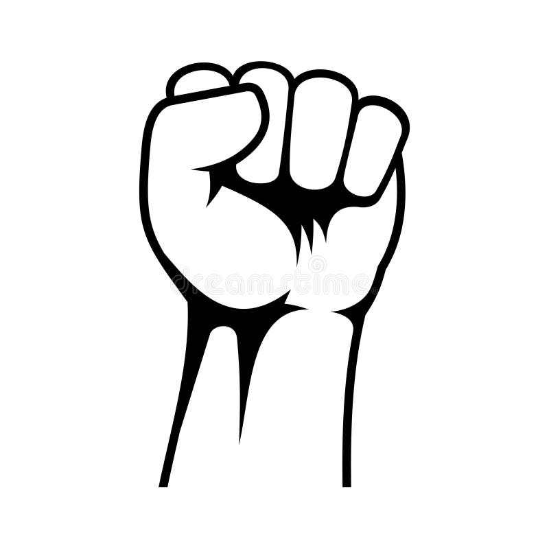 Angehobene Faust vektor abbildung. Illustration von druck - 50637711