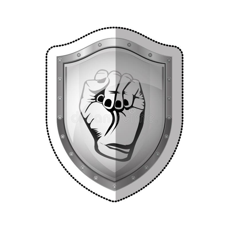 Angehobenes Faust-Symbol vektor abbildung. Illustration von ...