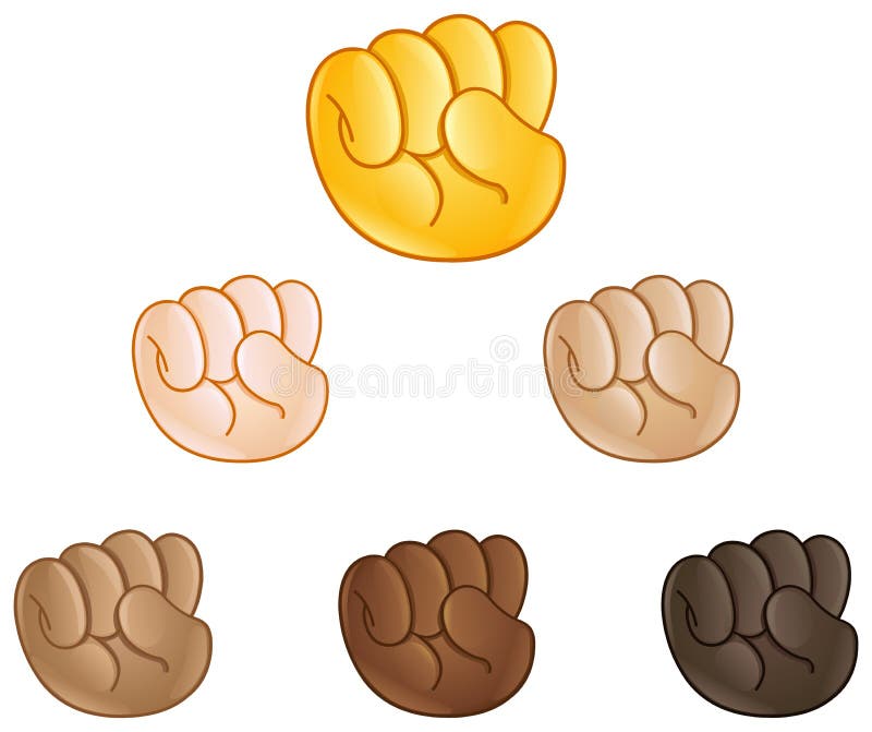 Angehobenes Fausthand-emoji Vektor Abbildung - Illustration von pumpe ...