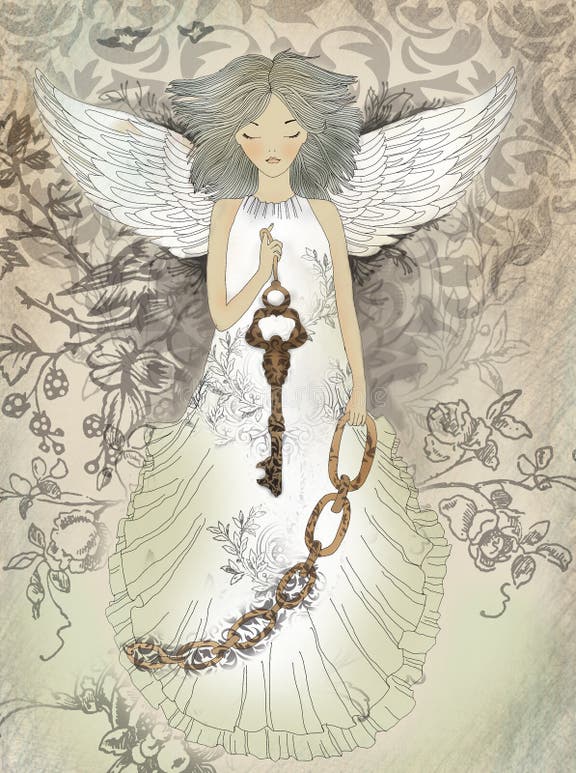 Angel Key Wings Stock Illustrations – 528 Angel Key Wings Stock ...