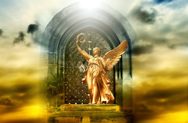 Angels with divine Light stock photo. Image of beams, forgiveness - 8453340