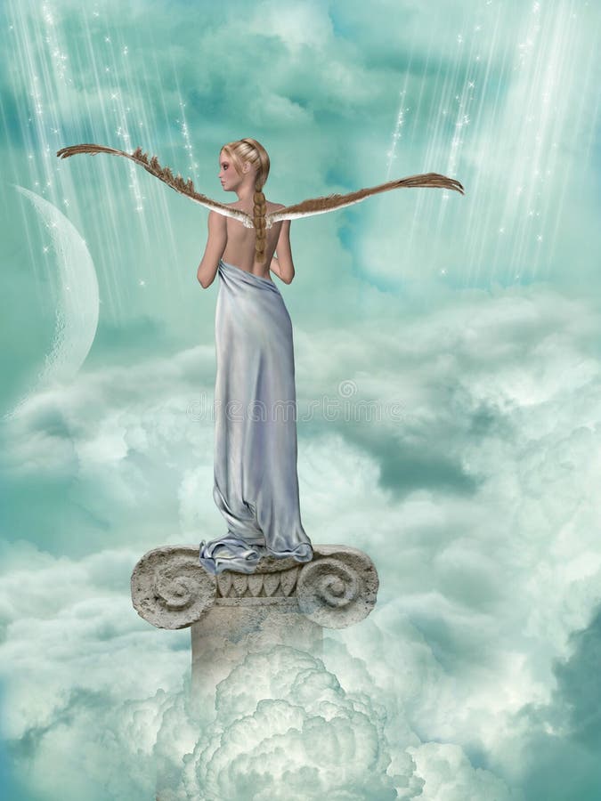 Rising angel stock illustration. Illustration of ascension - 13881162