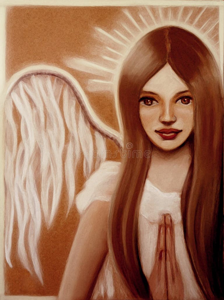 Angel Wings Praying Hands Stock Illustrations – 221 Angel Wings Praying ...