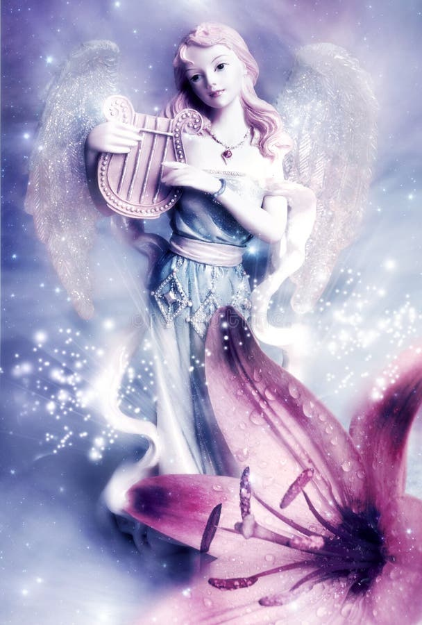 Angel with mystical gate stock photo. Image of faith, divine - 8268668