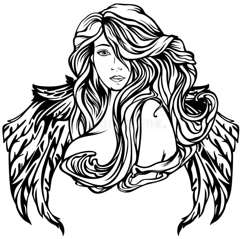 Angel Outline Stock Illustrations – 17,075 Angel Outline Stock ...