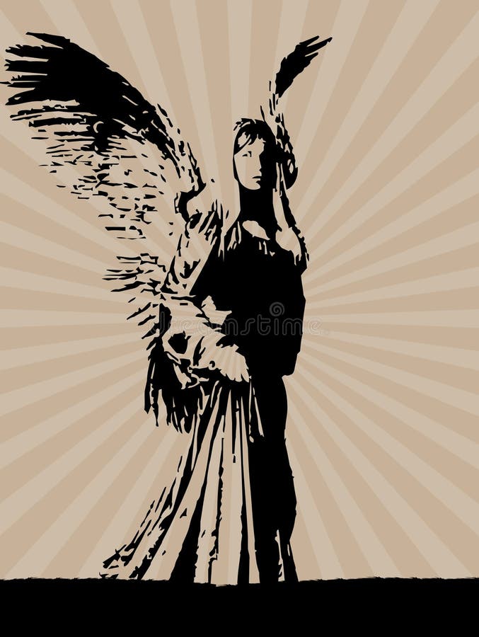 Vector hard rock angel stock vector. Illustration of music - 5102327