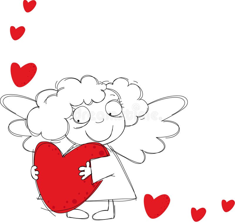 Red Heart Angel Stock Illustrations – 8,340 Red Heart Angel Stock ...