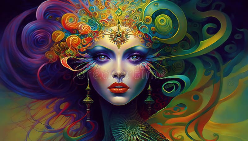 The angel of astral spaces stock illustration. Illustration of ...