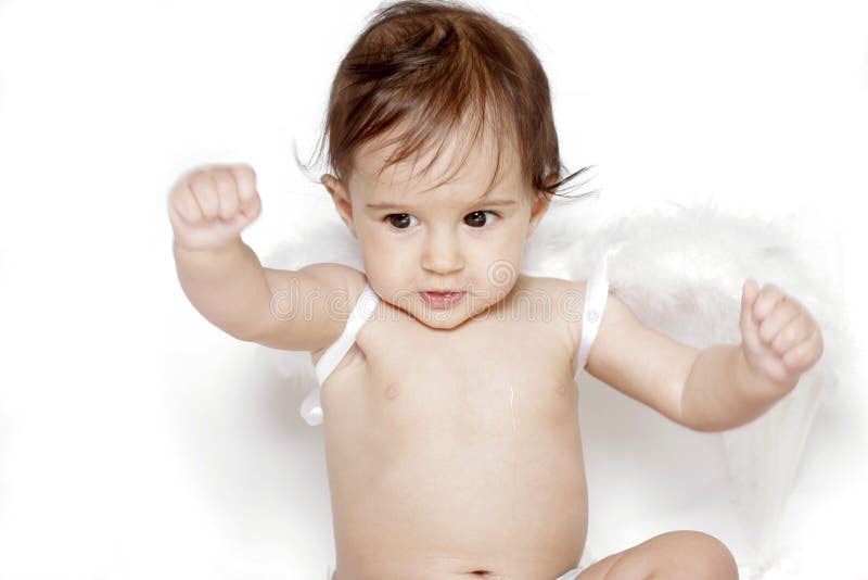 Angel baby stock photo. Image of wings, santa, happy - 11357386