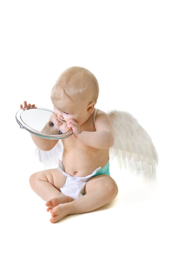 Angel baby stock photo. Image of expression, love, infant - 18640266