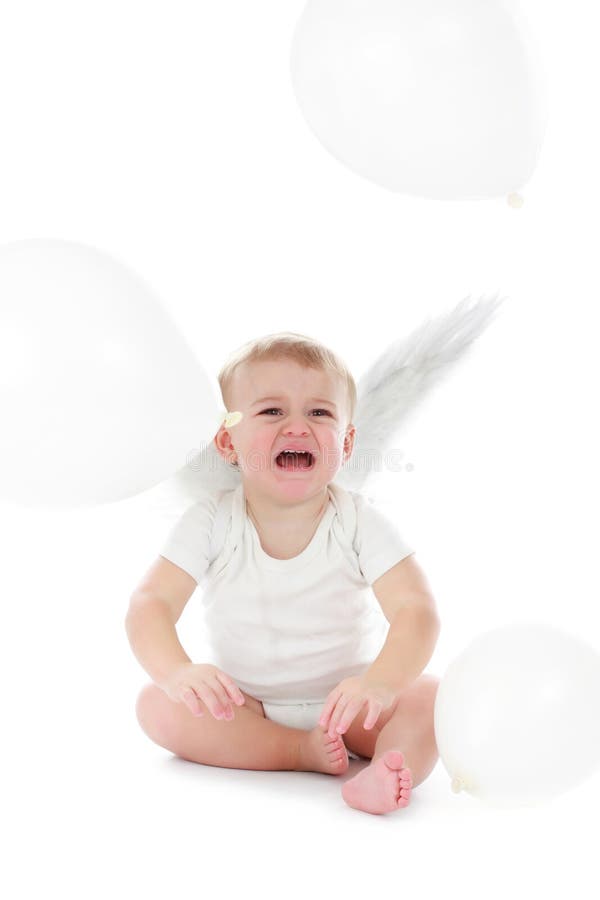 Cute angel baby boy stock image. Image of angel, white - 13438483