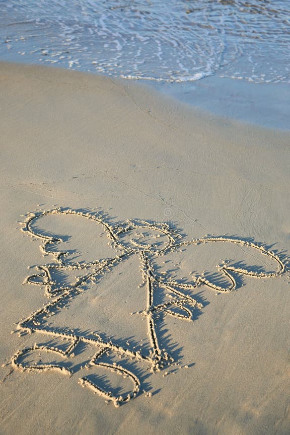 Angel on the beach stock photo. Image of drawing, space - 51935420