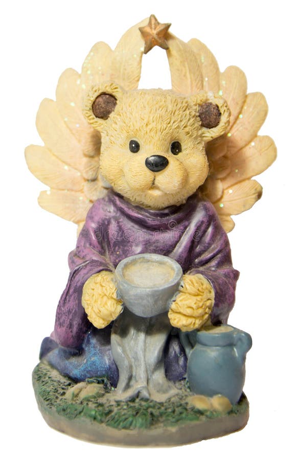 Angel bear figure stock photo. Image of isolated, protection - 48743490