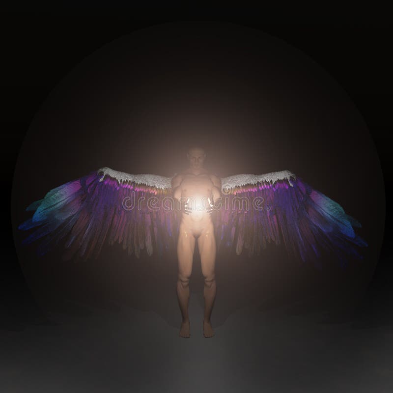 Angelic Being Reveals Light Stock Illustration Illustration Of