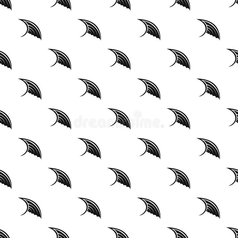 Angel Birds Wing Pattern, Simple Style Stock Vector - Illustration of ...