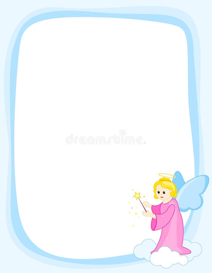 Angel border frame stock vector. Illustration of celebration - 14556024