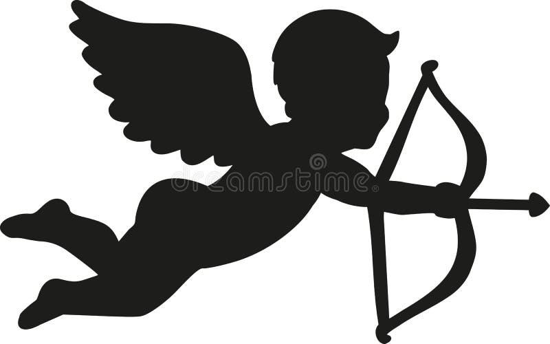 Angel with Bow and Arrow - Amor Stock Vector - Illustration of ...