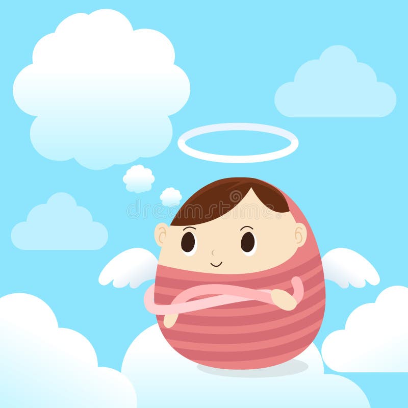 Angel boy stock vector. Illustration of pink, circle - 54147666