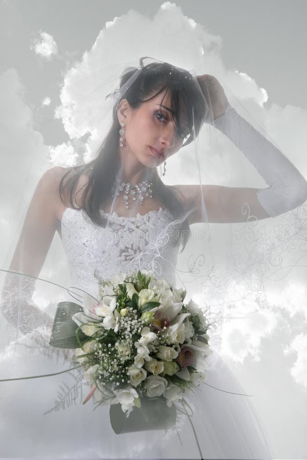 Angel bride stock photo. Image of person, vertical, hair - 12482420