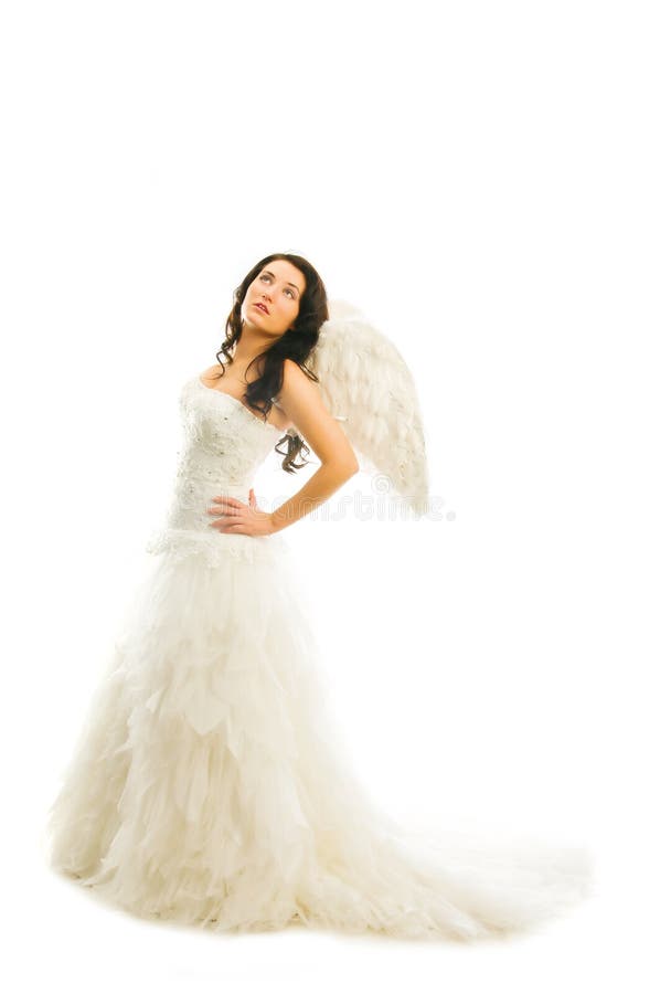 Angel bride stock photo. Image of honeymoon, fashion, engagement - 7373382