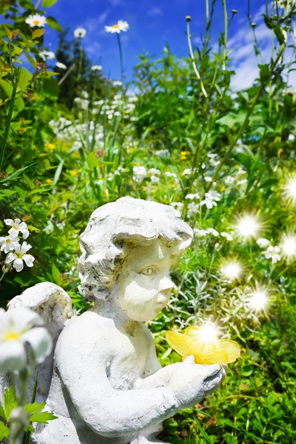 Angel with butterfly stock photo. Image of spring, glow - 72401928