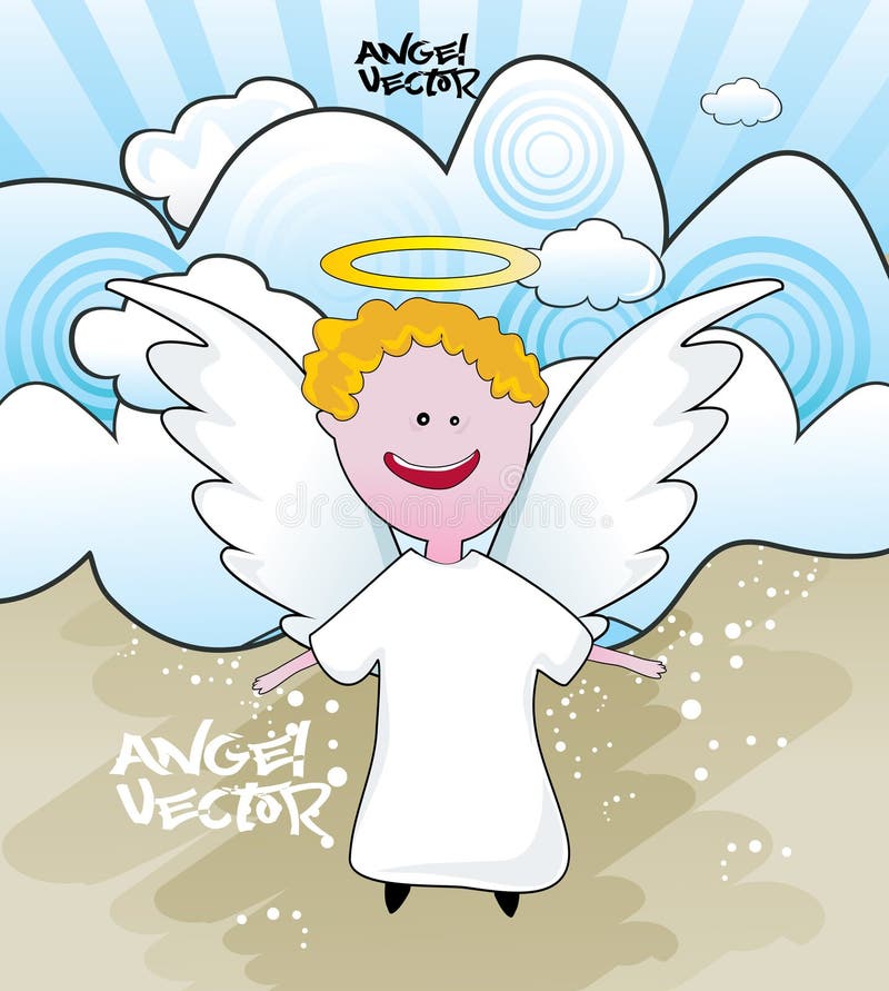 Angel cartoon stock vector. Illustration of style, kids - 18353713