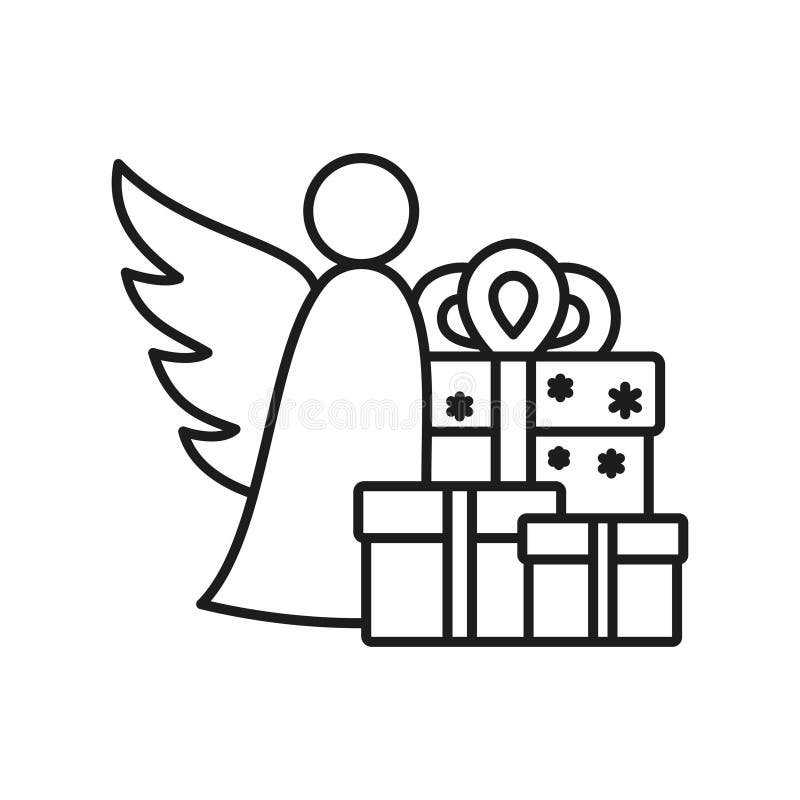 Angel Christmas Icon Vector Basic Design Simple and Modern Stock Vector ...