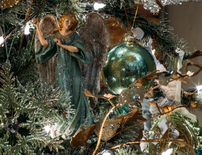 Angel on the Christmas Tree Stock Image - Image of december, holiday ...