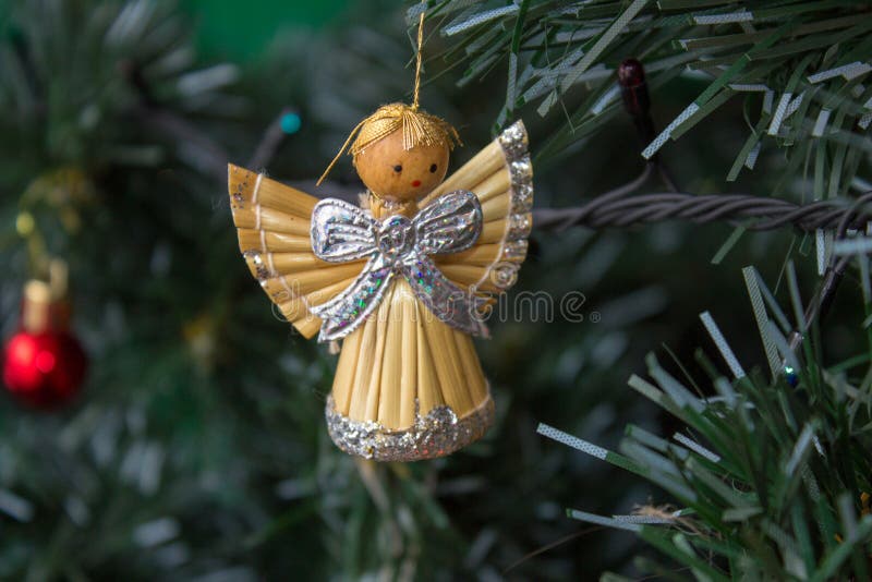 Angel on the Christmas Tree,Angel Figurine on Christmas Tree Made of ...