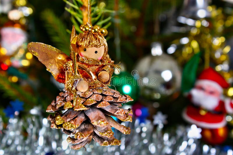 Angel on the Christmas Tree Stock Image - Image of hanging, christmas ...